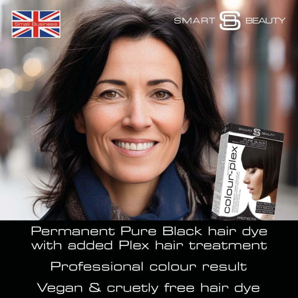 Pure Black Hair Dye with Added Plex Hair Care Conditioner, Permanent ...