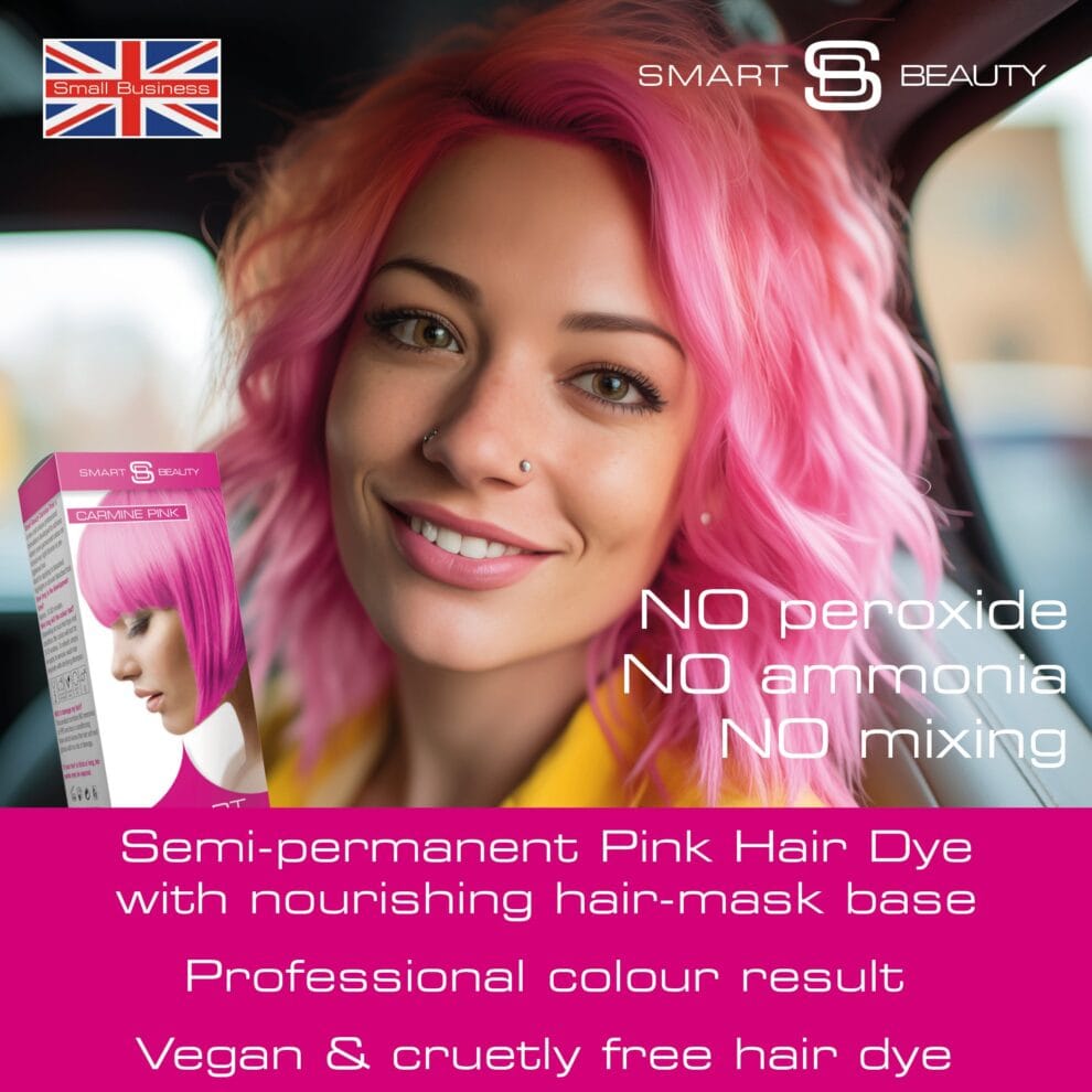 Carmine Pink Vibrant Semi-permanent Hair Colour - Smart Beauty Shop